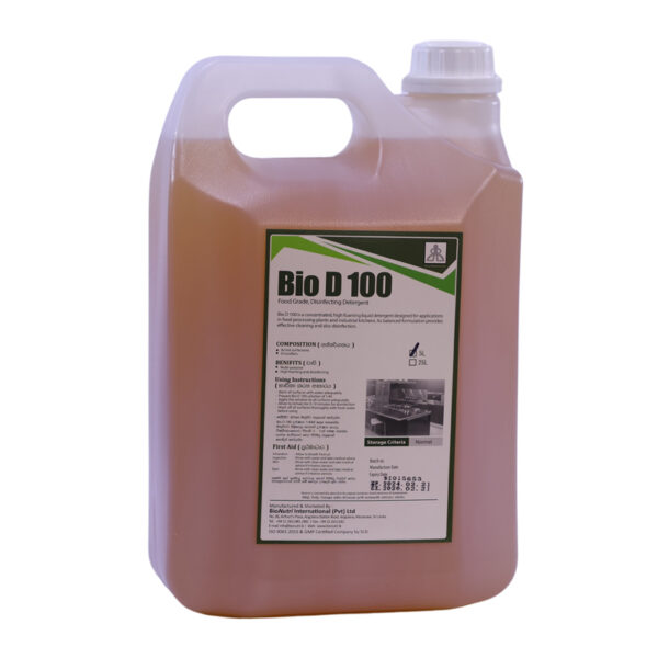 Bio D 100 Food Grade Detergent - BioNutri Internationl (Pvt) Ltd.